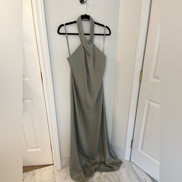 BHLDN | Dresses | Bhldn Ruby Twist Halter Satin Gown Nwt | Poshmark
